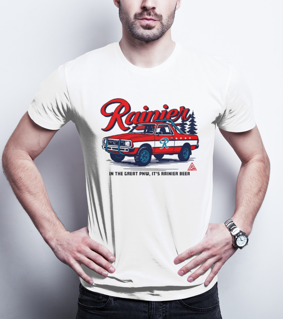 Rainier Beer Subaru Brat In The Great PNW T-Shirt