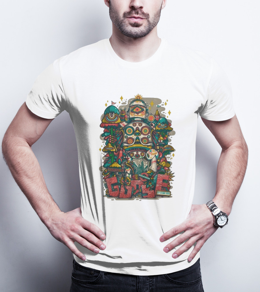 Goose London UK Tour May 22 23 2026 Psychedelic Robot Mushroom T-Shirt