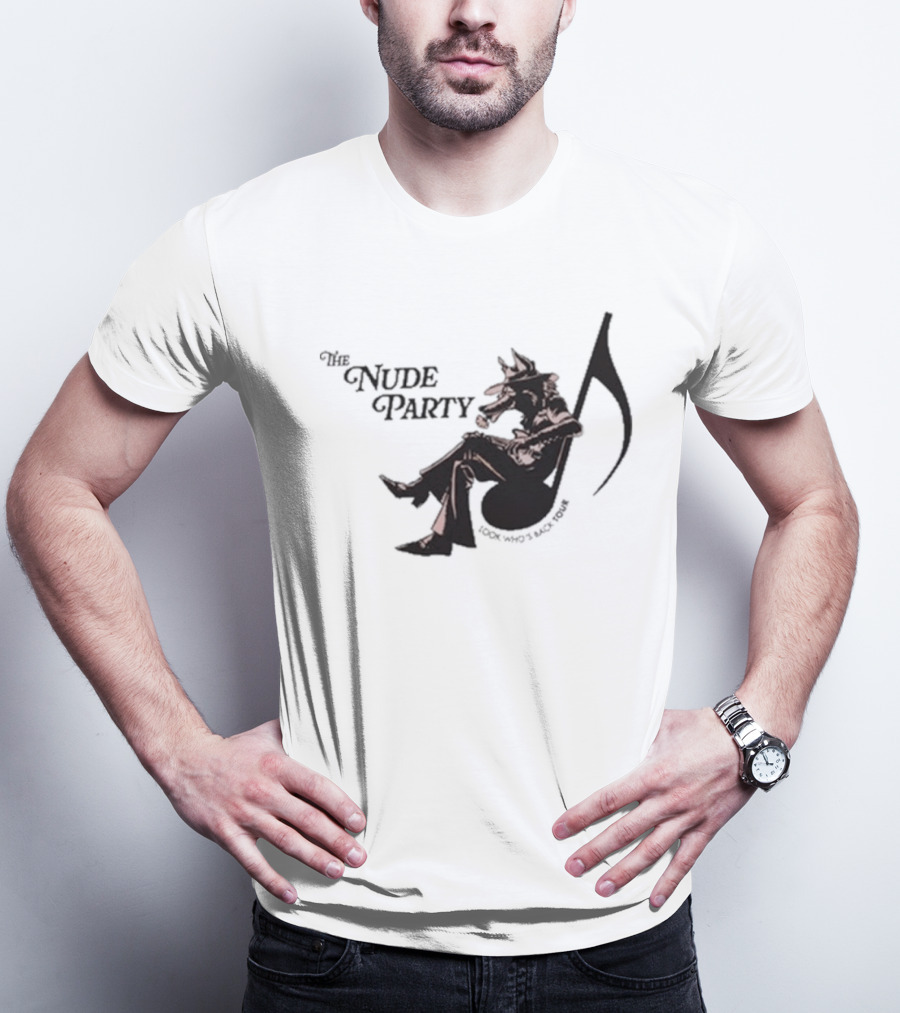 The Nude Party Look Who's Back Tour Resting Cat With Tail T-Shirt