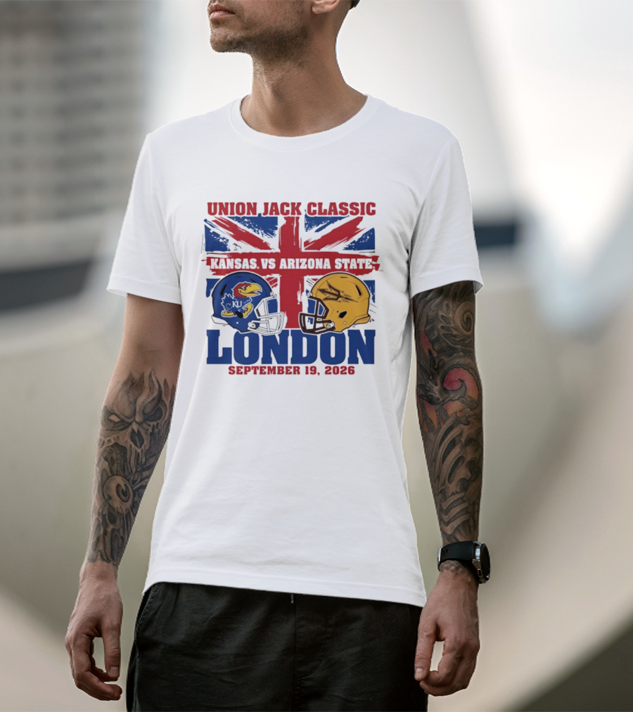 Union Jack Classic Kansas Vs Arizona State London September 19 2026 T-Shirt