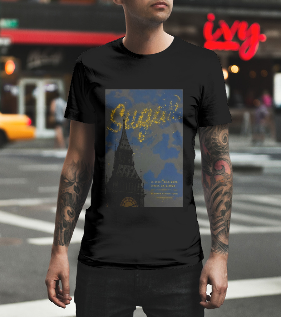 SUGAR Love You Even Still Tour 2026 Bob Mould London O2 Forum Kentish Town T-Shirt