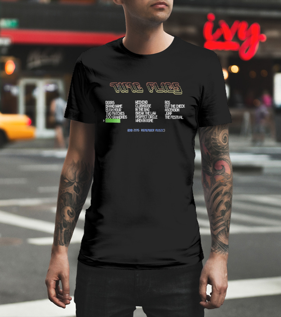 Mac Miller 8 Bit Time Flies 2009 Remember Music Naylor High Rise Perfect Circle Polo Jeans The Festival T-Shirt