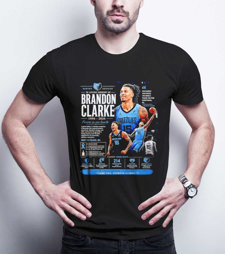 Rip Brandon Clarke Of The Memphis Grizzlies T-Shirt