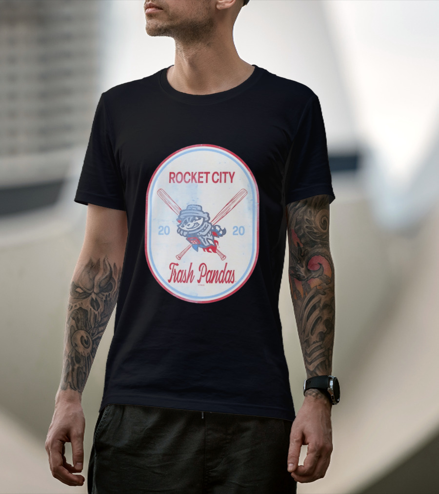 Rocket City Trash Pandas 2020 Raccoon Baseball T-Shirt