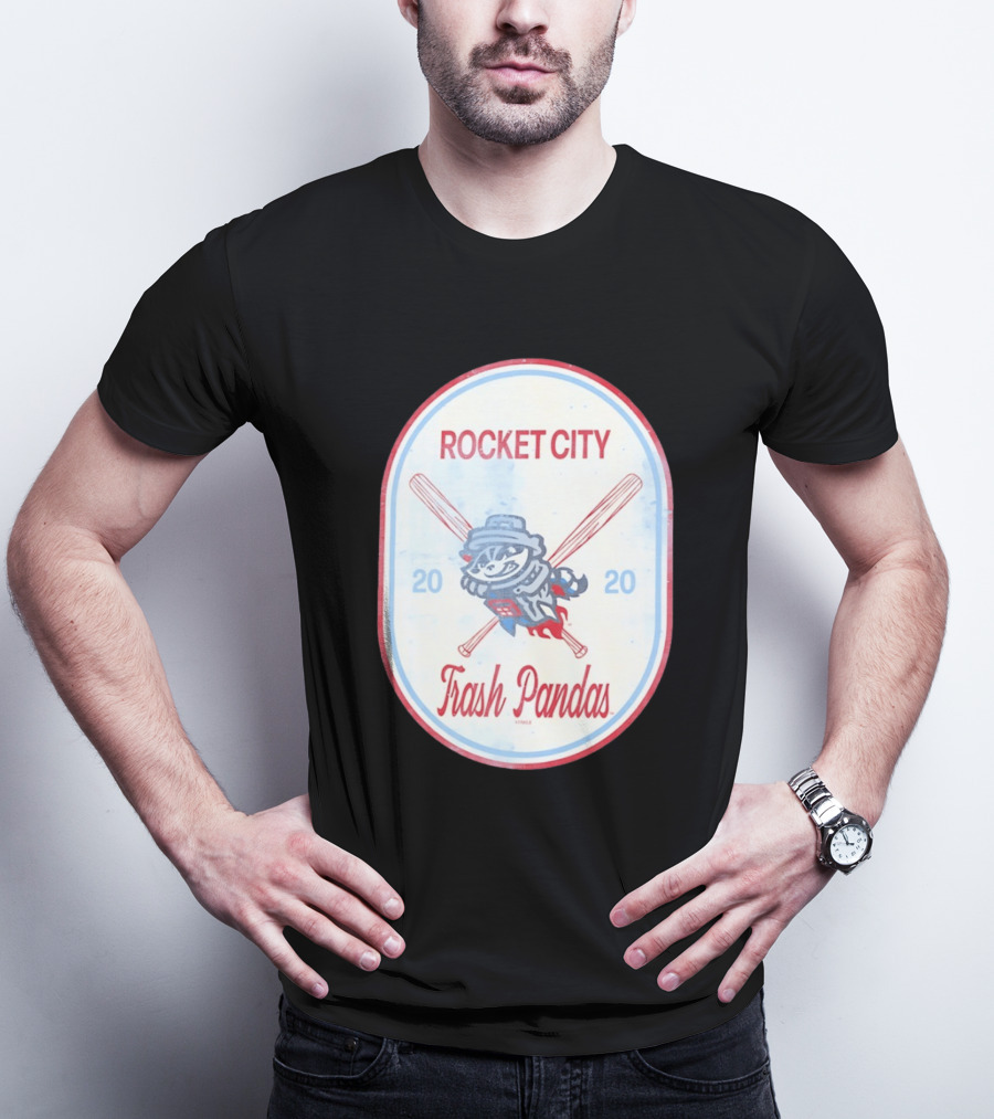 Rocket City Trash Pandas 2020 Raccoon Baseball T-Shirt