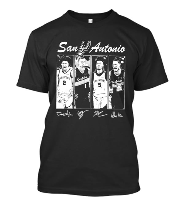San Antonio Spurs Basketball Signatures And Players Number 2 1 5 T-Shirt