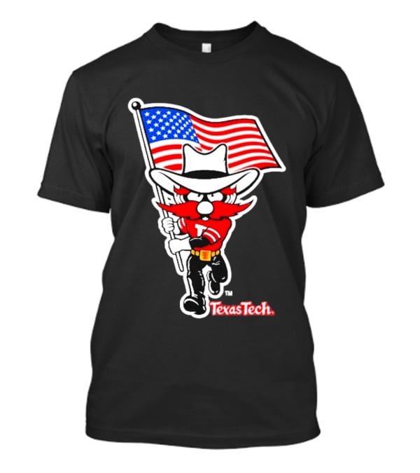 Texas Tech Red Raiders USA Flag Raider Red T-Shirt