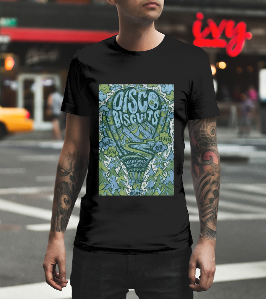 Disco Biscuits Mishawaka Amphitheatre May 22 24 2026 Bellvue CO T-Shirt