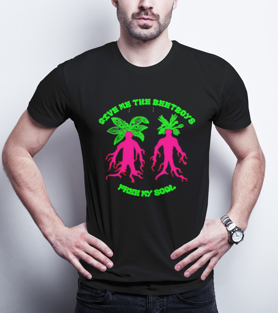 Give Me The Beetboys Free My Soul Vibrant Beetroot Figures T-Shirt