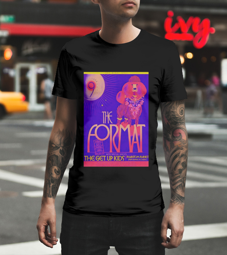 The Format October 9 2026 Radio City Music Hall The Get Up Kids Phantom Planet T-Shirt