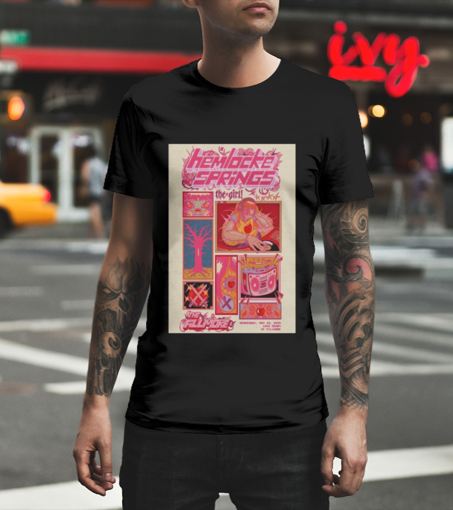 Hemlocke Springs The Girl May 20 2026 The Fillmore San Francisco Concert T-Shirt