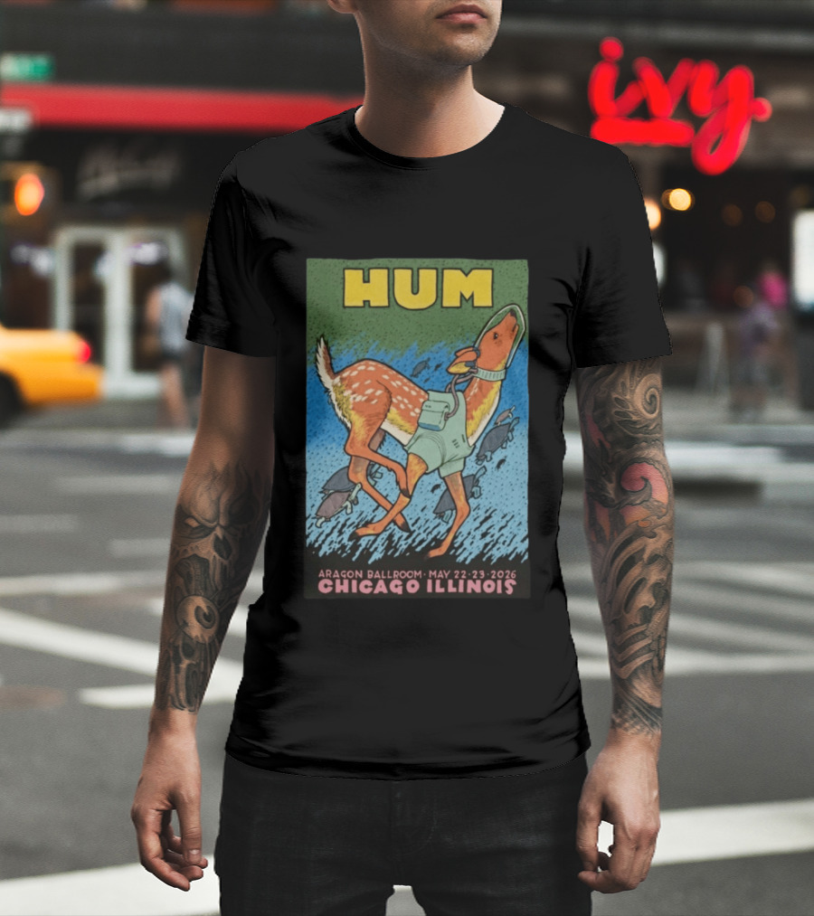 Hum Band Aragon Ballroom Concert Tour Chicago May 22 23 2026 T-Shirt