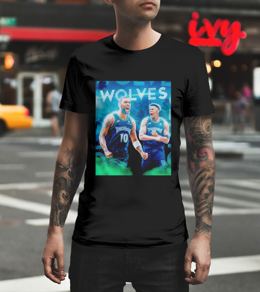 Wolves Timberwolves Kyrie Irving Anthony Edwards Basketball NBA Stars T-Shirt
