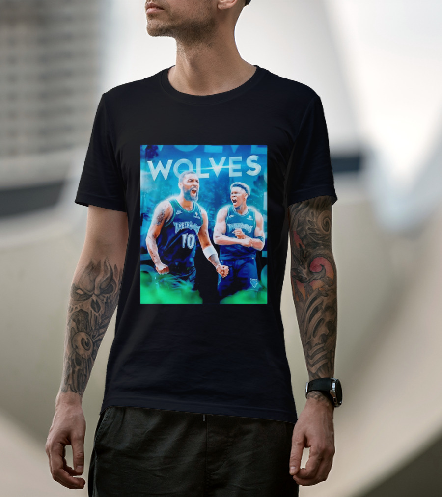 Wolves Timberwolves Kyrie Irving Anthony Edwards Basketball NBA Stars T-Shirt