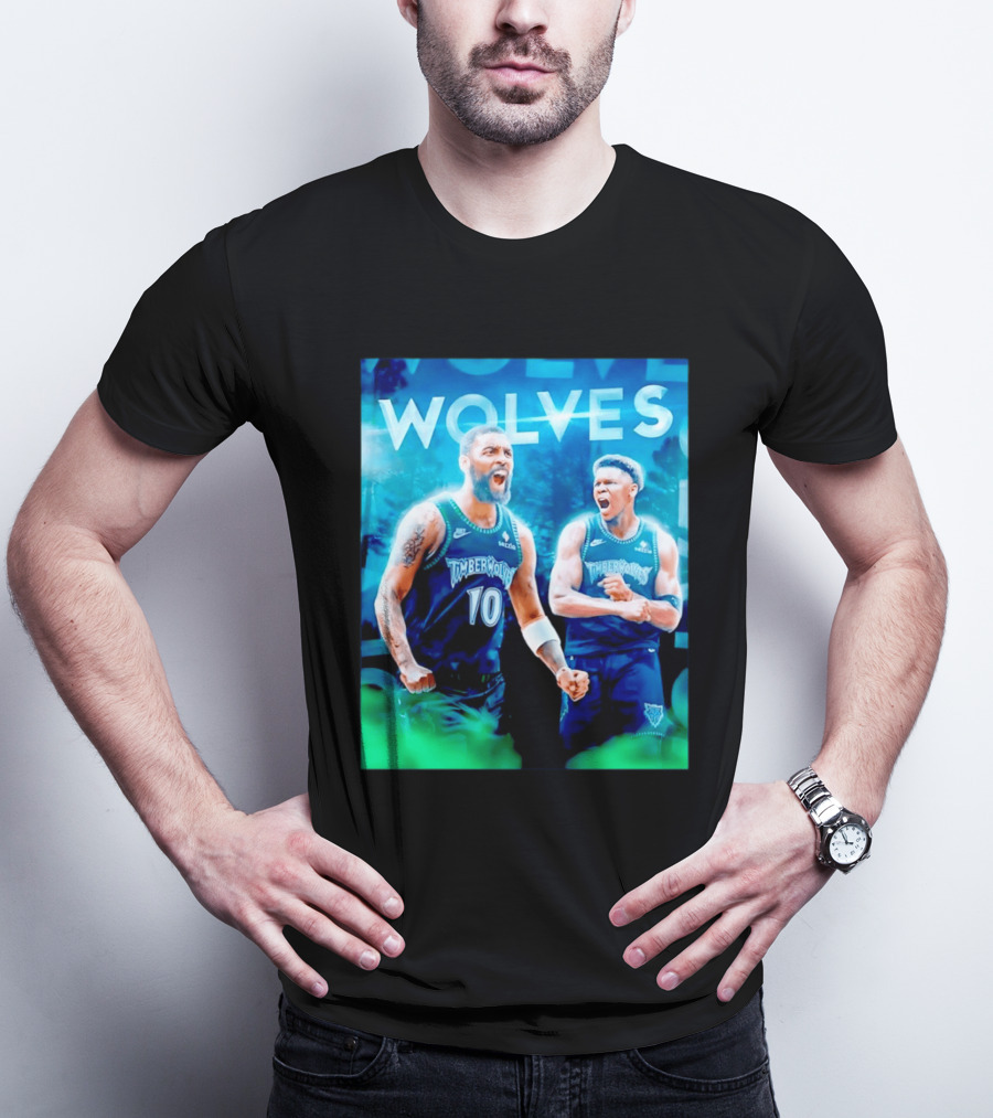 Wolves Timberwolves Kyrie Irving Anthony Edwards Basketball NBA Stars T-Shirt