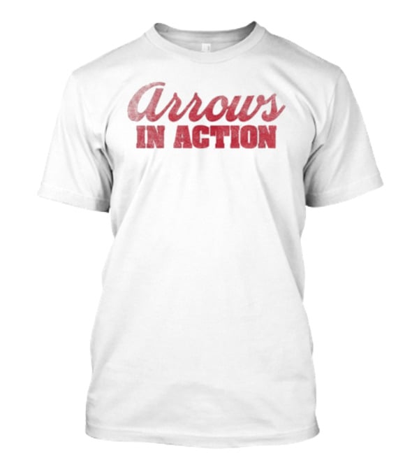 Arrows In Action Red Watercolor Script T-Shirt