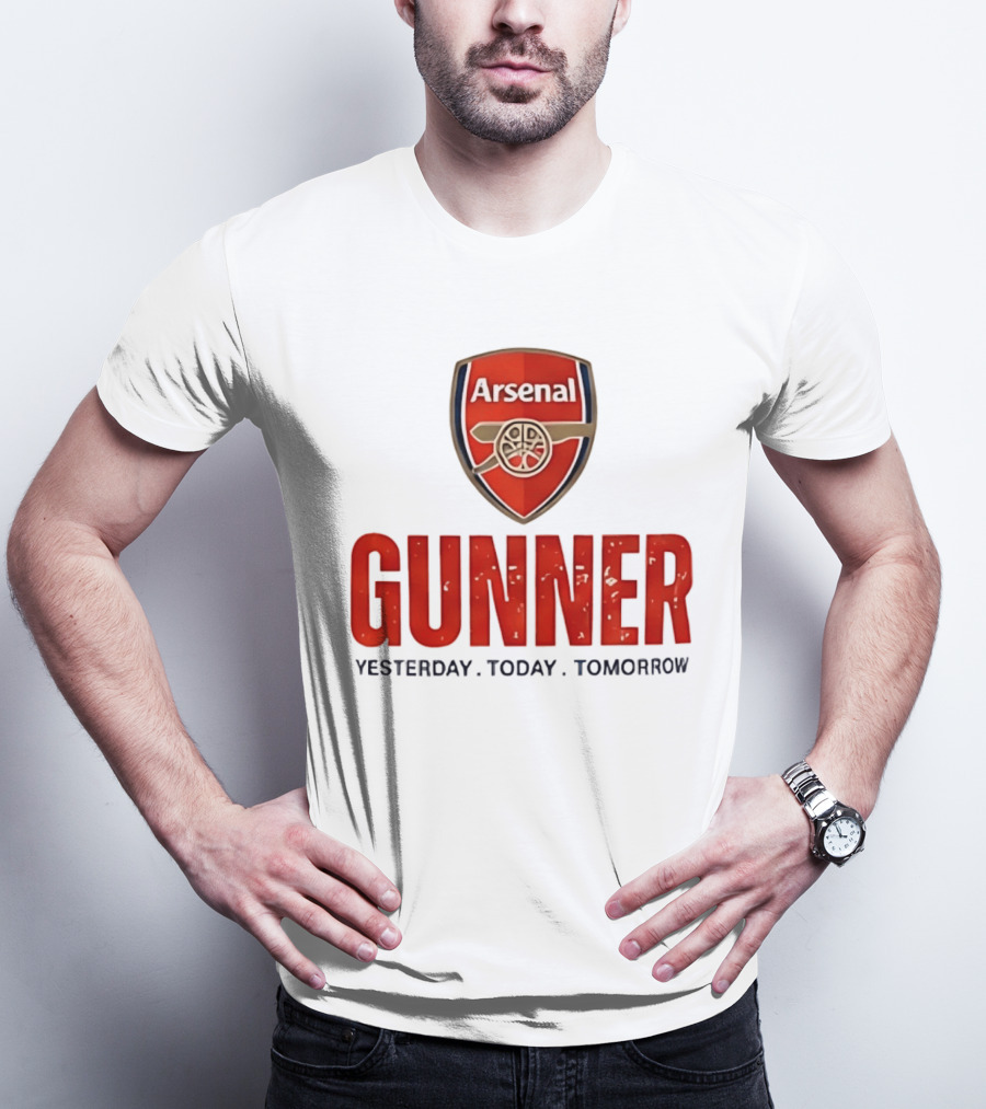 Arsenal Gunner Emblem Yesterday Today Tomorrow T-Shirt