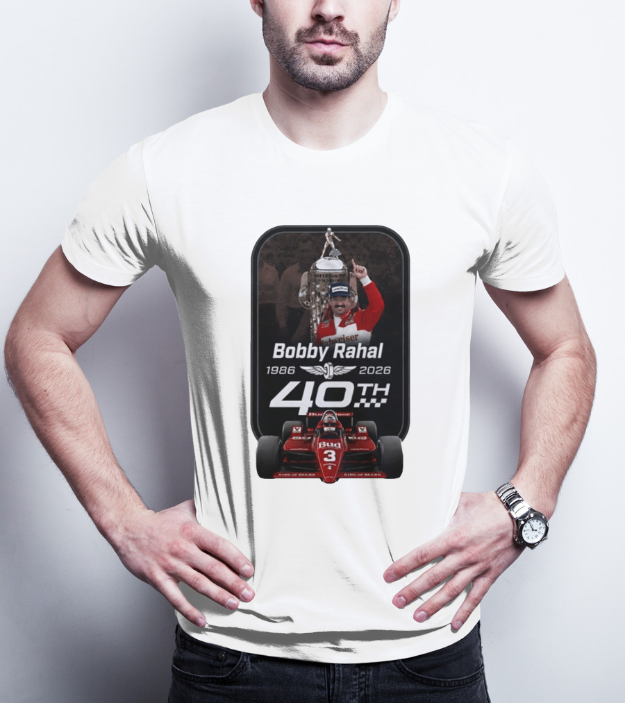 Bobby Rahal 40th Anniversary 1986 2026 Racing Budweiser IndyCar T-Shirt