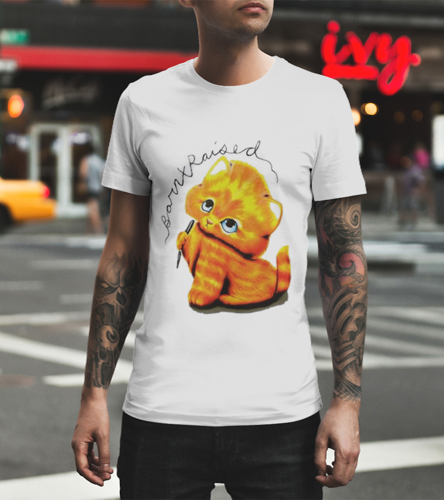 Born X Raised Mischief Orange Cat T-Shirt