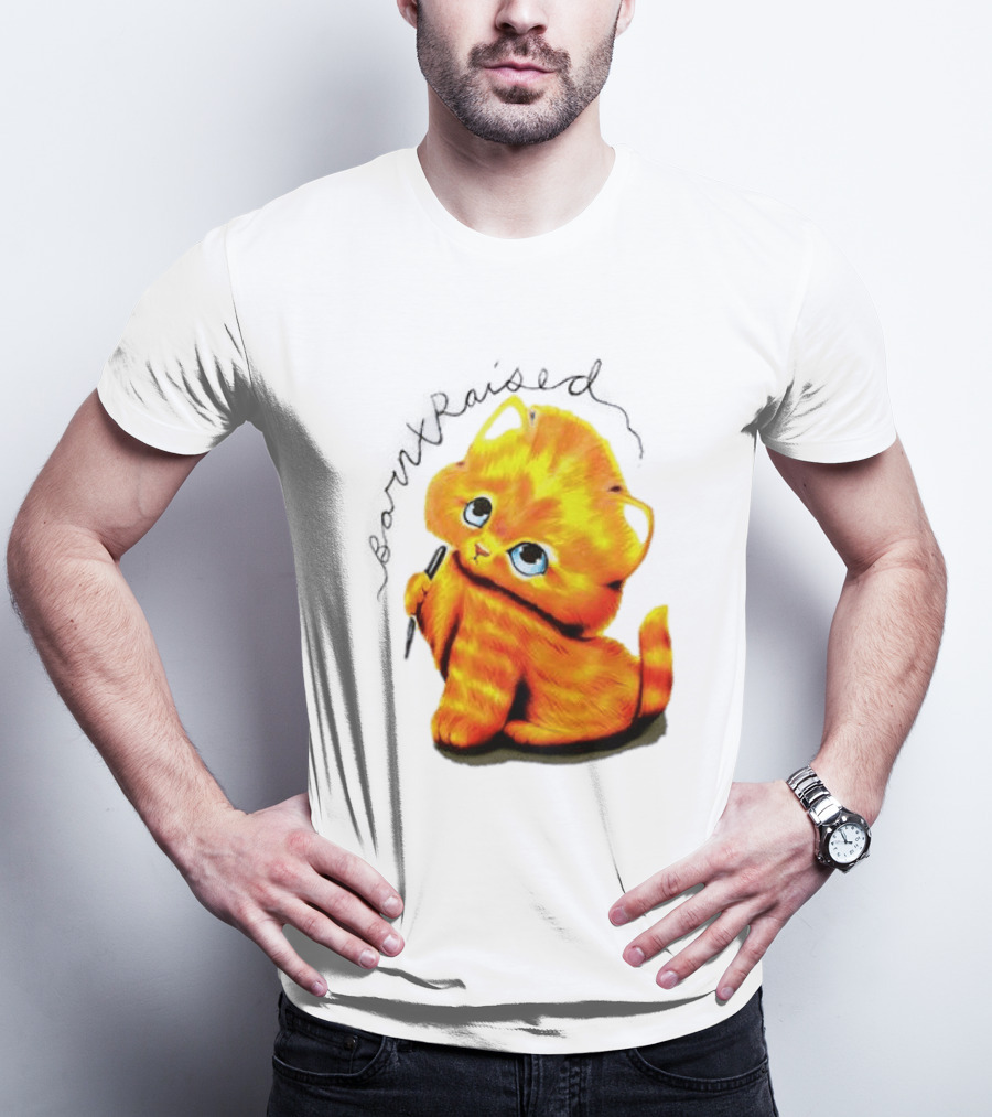 Born X Raised Mischief Orange Cat T-Shirt
