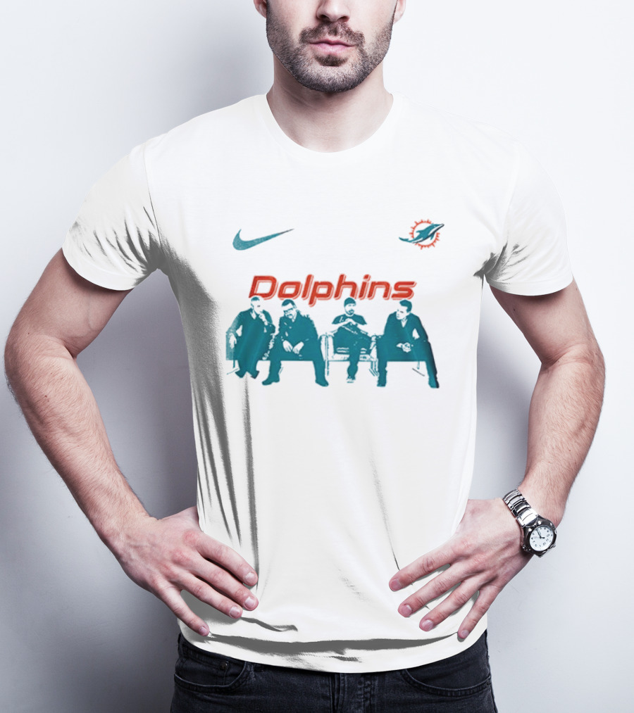 Miami Dolphins Nike Collaboration U2 Band Meeting T-Shirt
