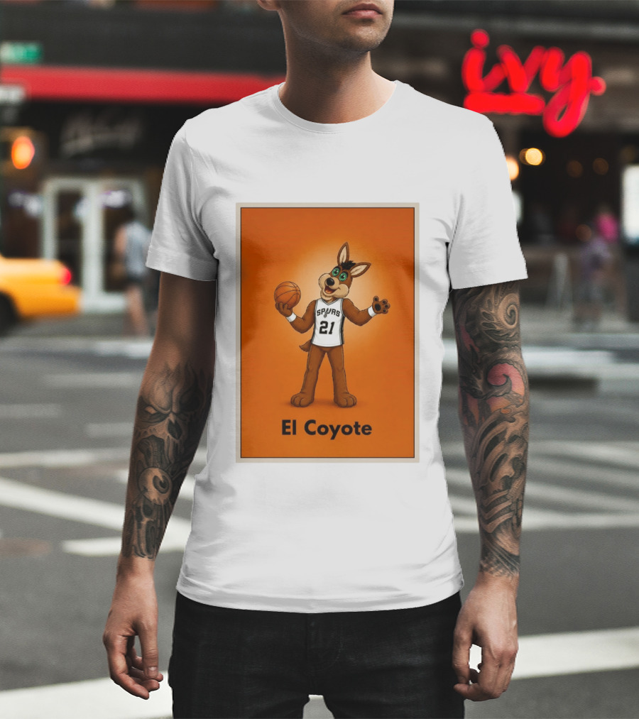 El Coyote Spurs 21 Basketball NBA San Antonio T-Shirt