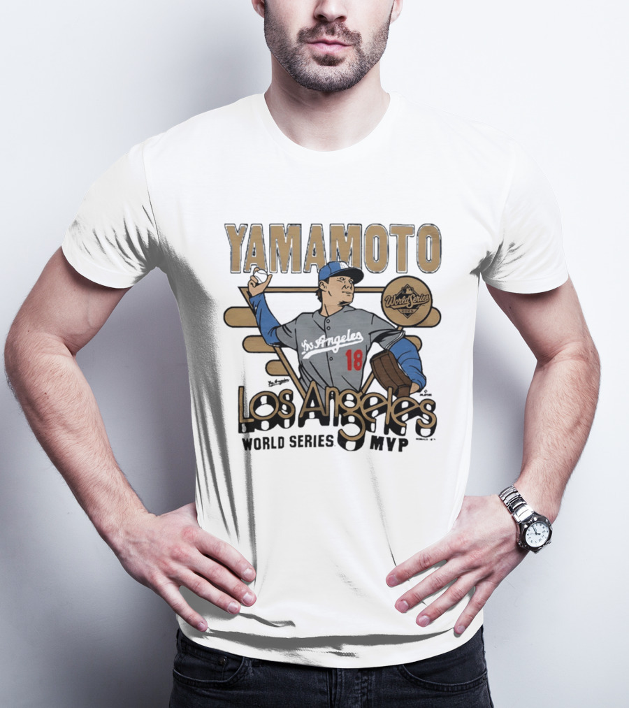 Yamamoto Los Angeles World Series MVP Dodgers Baseball Player T-Shirt