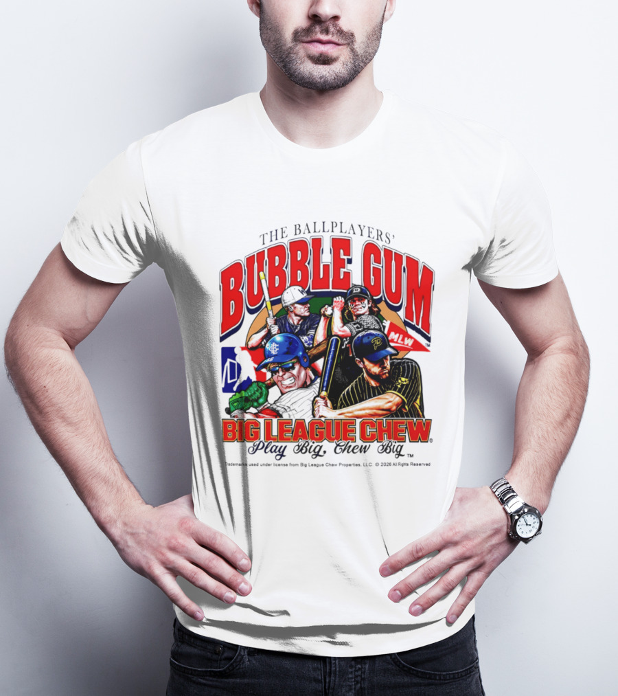 The Ballplayers' Bubble Gum Big League Chew Play Big Chew Big T-Shirt
