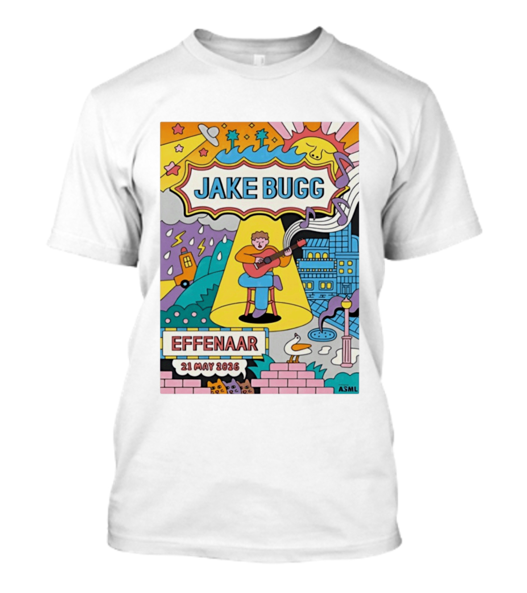 Jake Bugg Effenaar 21 May 2026 Pop Art Style Concert Event T-Shirt