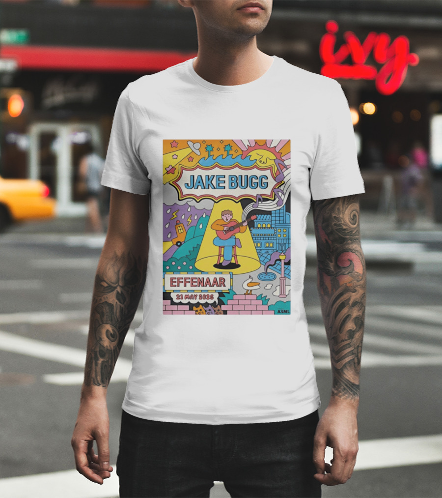 Jake Bugg Effenaar 21 May 2026 Pop Art Style Concert Event T-Shirt