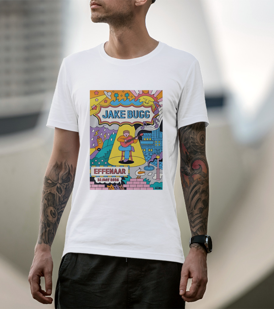 Jake Bugg Effenaar 21 May 2026 Pop Art Style Concert Event T-Shirt