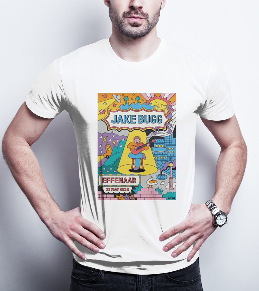 Jake Bugg Effenaar 21 May 2026 Pop Art Style Concert Event T-Shirt