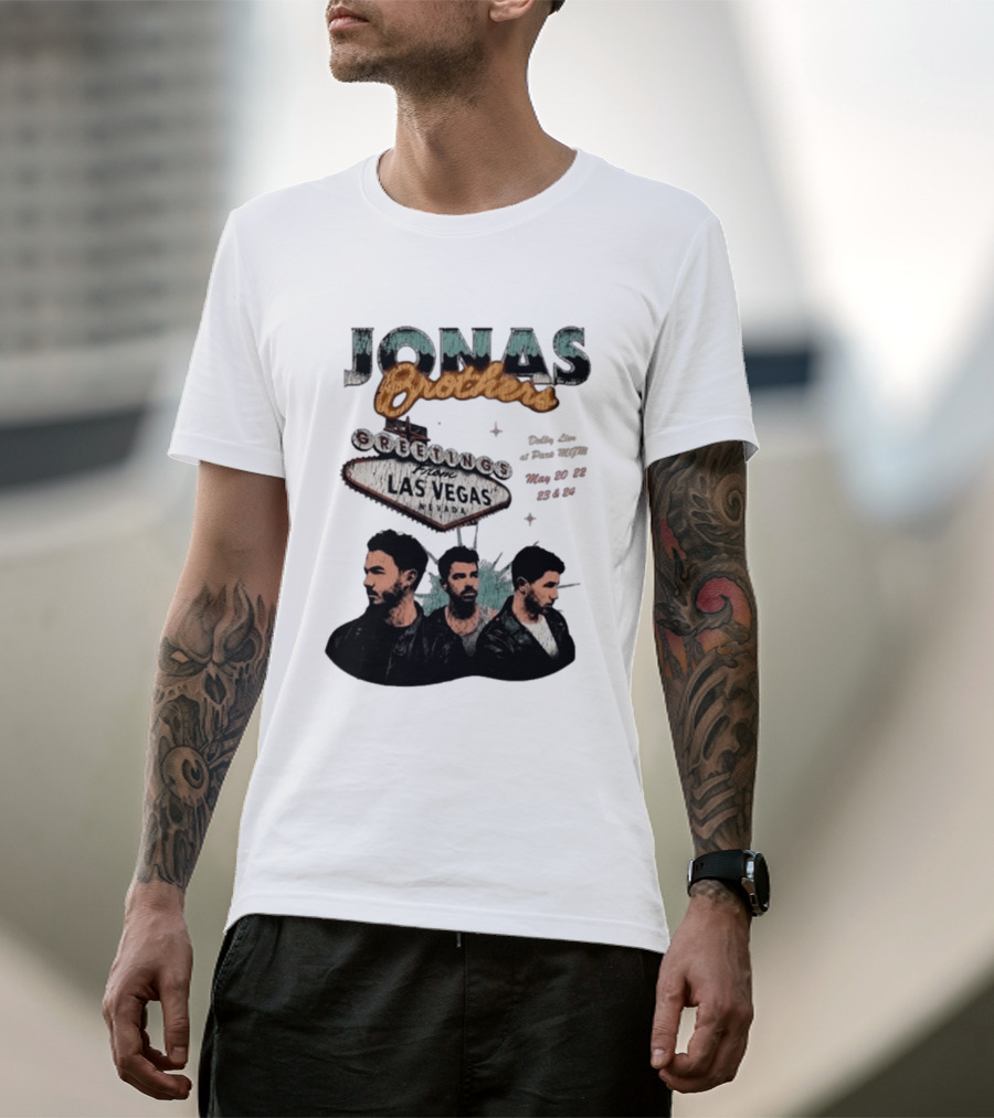 Jonas Brothers Greetings From Las Vegas Nevada May 17 18 2026 Event T-Shirt