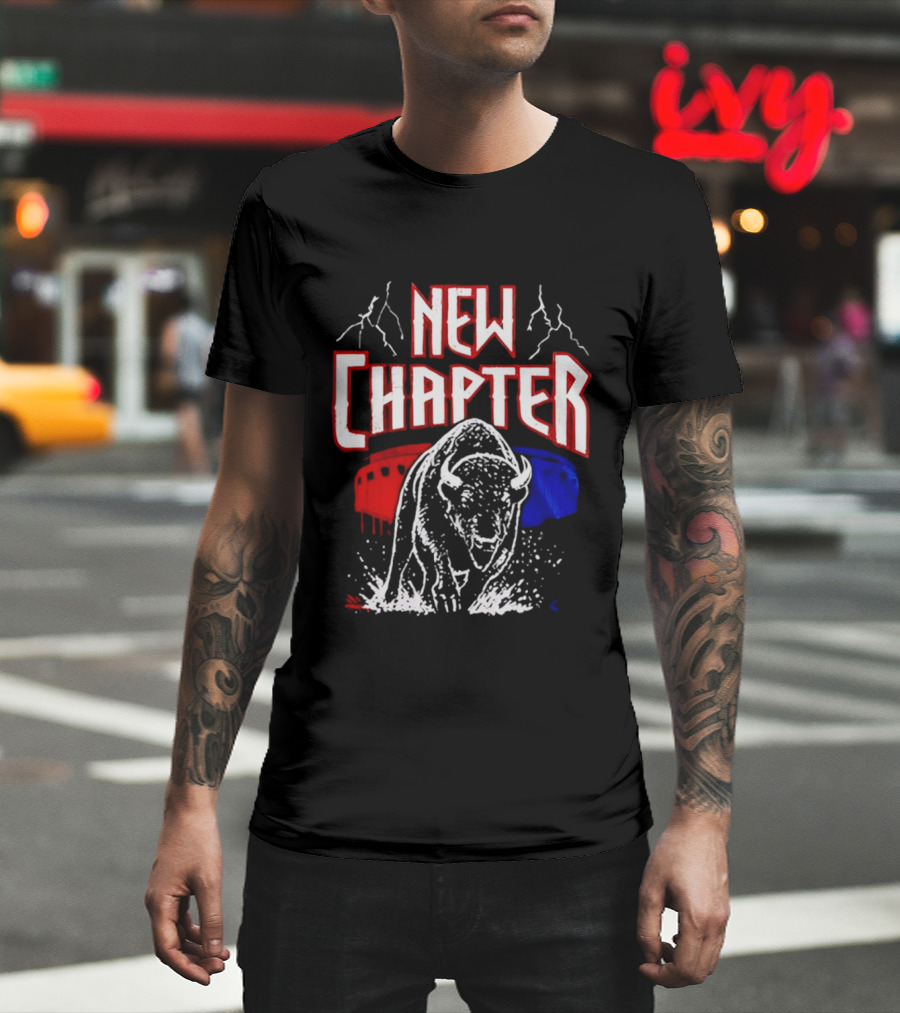 Buffalo Bills New Chapter 2026 New Season Game On Red Blue Buffalo Stadium T-Shirt