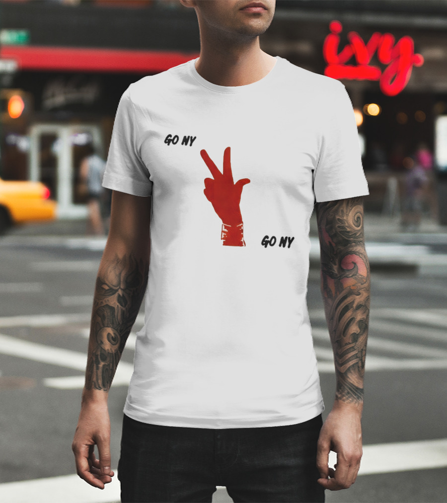 PJalen Brunson 3 Points New York Knicks Go NY Hand Gesture Basketball NBA 2026 T-Shirt