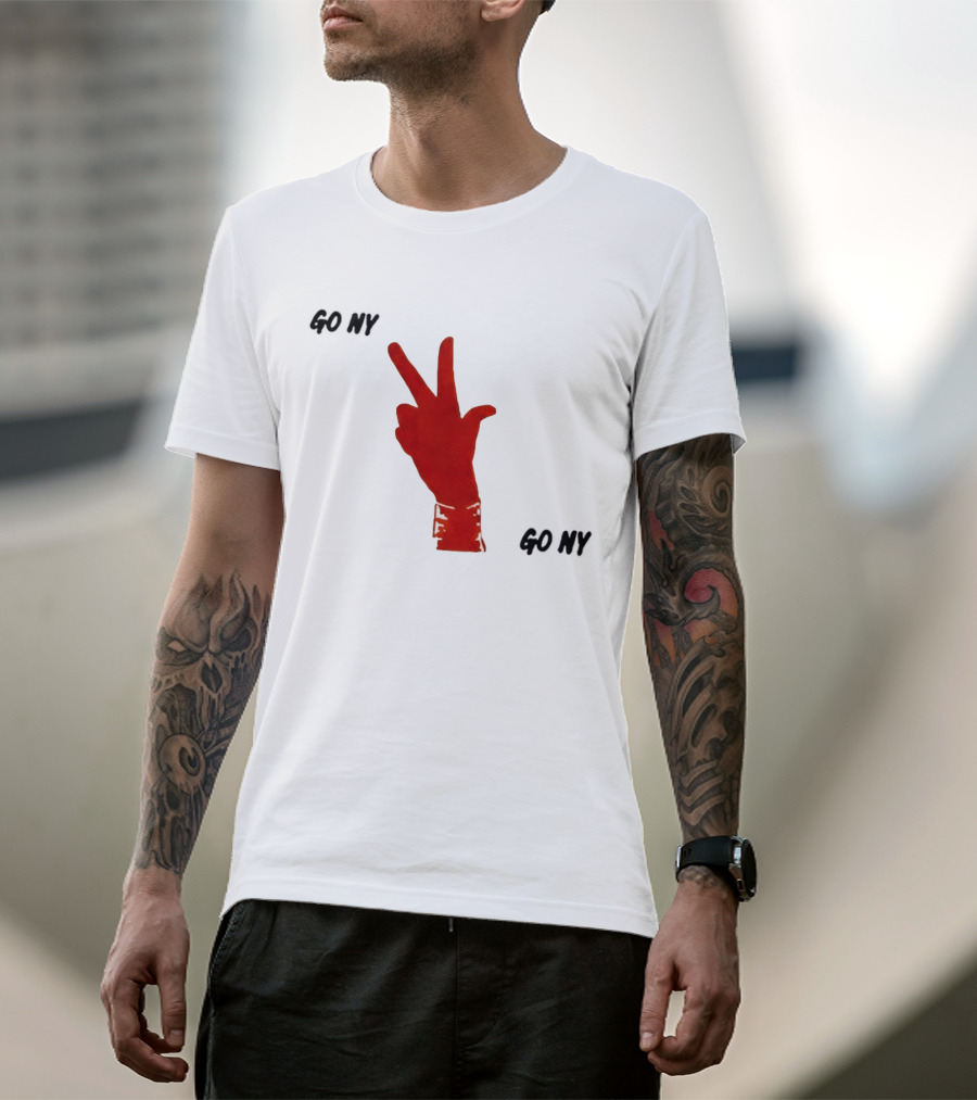 PJalen Brunson 3 Points New York Knicks Go NY Hand Gesture Basketball NBA 2026 T-Shirt