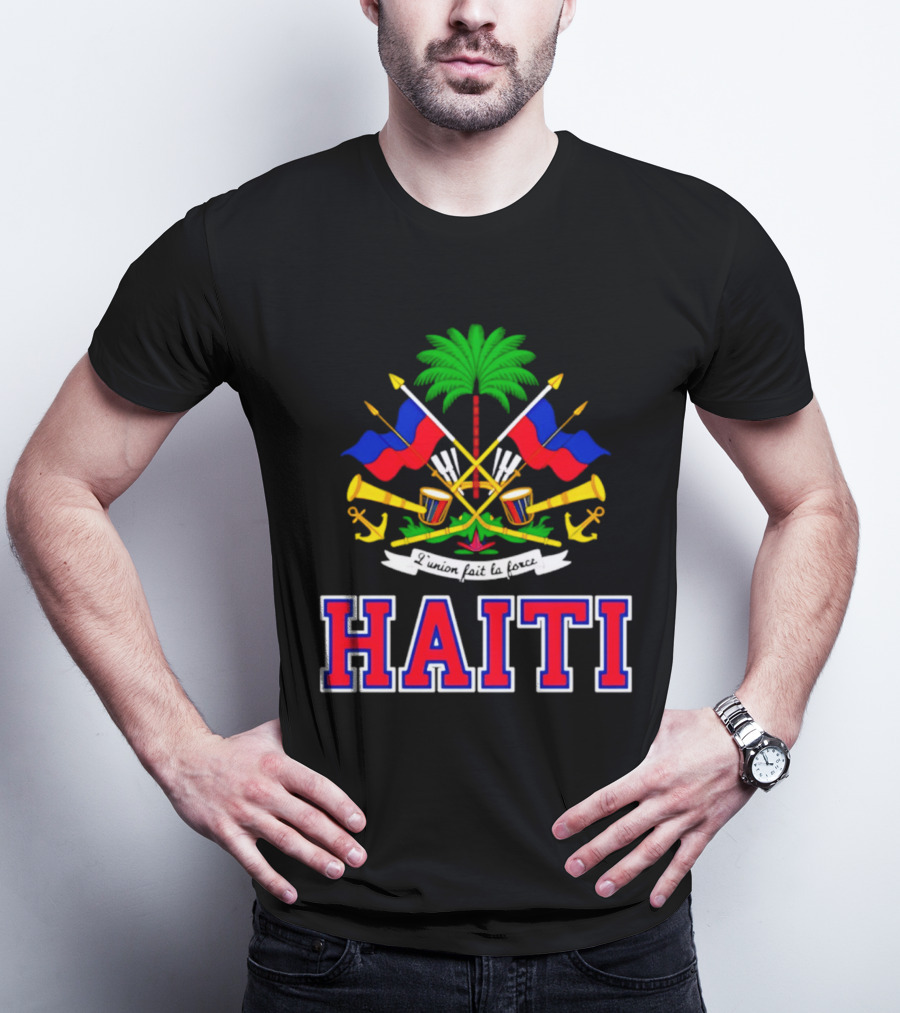 Haiti Coat Of Arms Flag Celebration Haitian Flag Day Independence T-Shirt