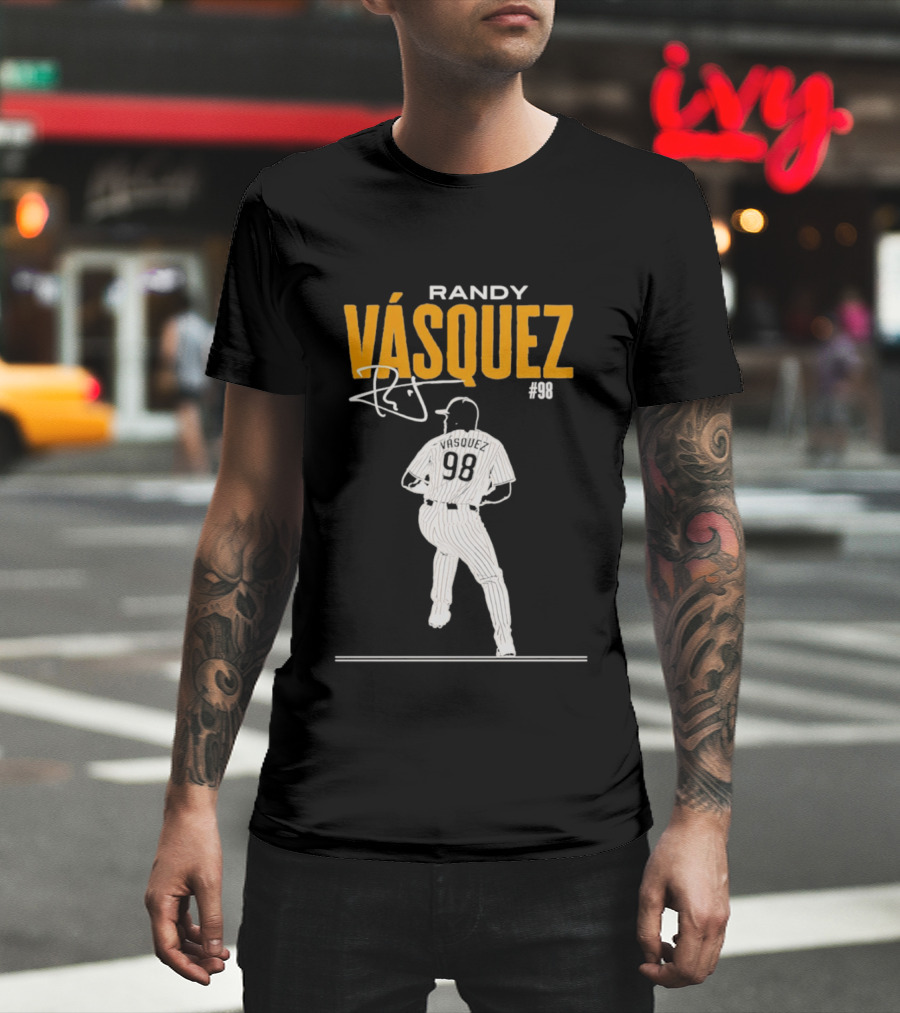 Randy Vázquez 98 San Diego Players Signature T-Shirt