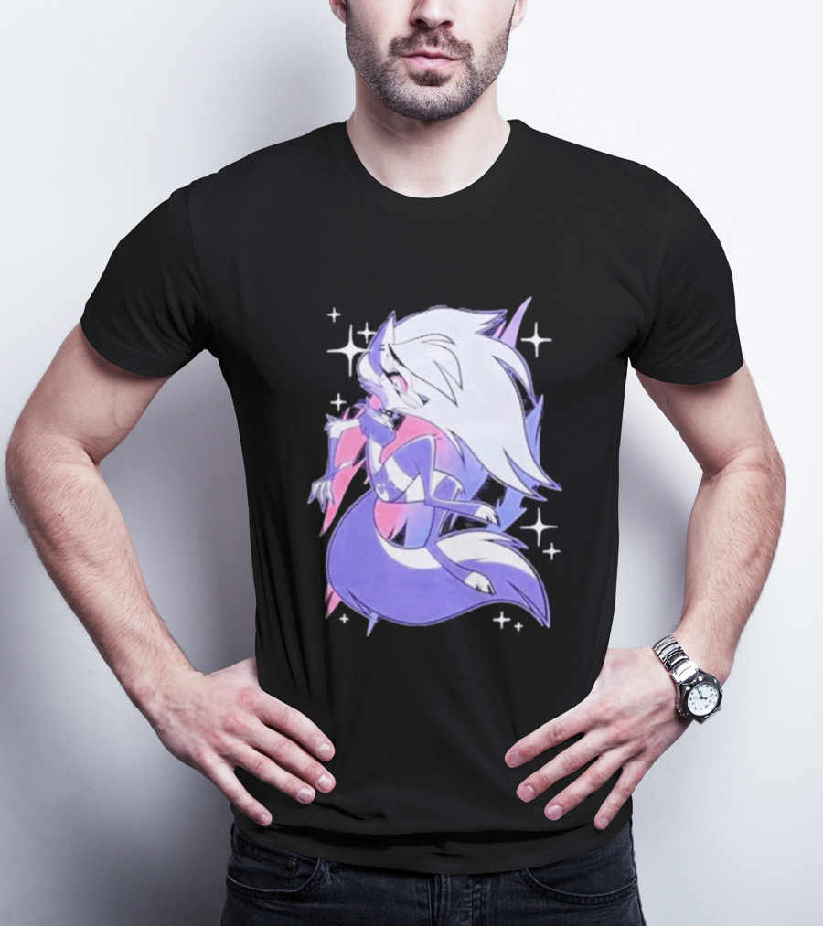 Helluva Boss Loona Bisexual Pride Character Sparkling Aesthetic T-Shirt