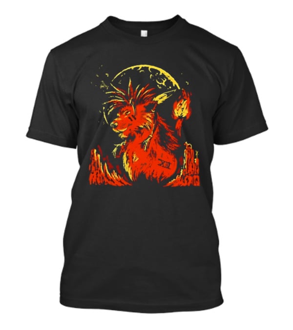 Red XIII Final Fantasy Guardian Of The Canyon Moonlit Fire Aura T-Shirt