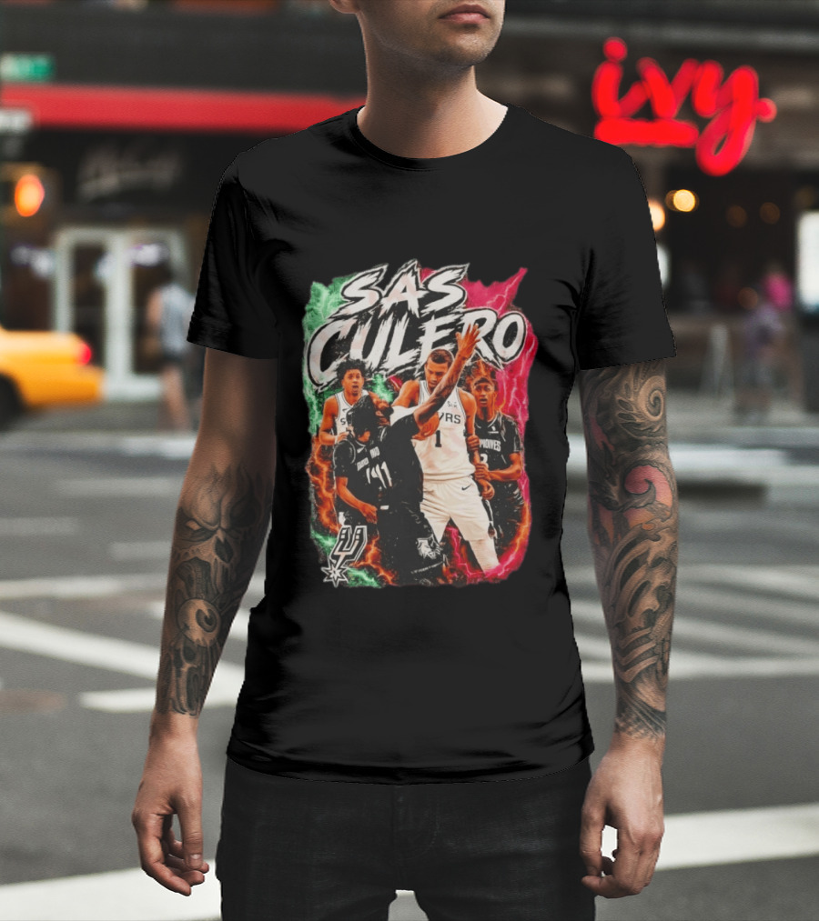 San Antonio Spurs SAS Culero Victor Wembanyama Basketball Players T-Shirt