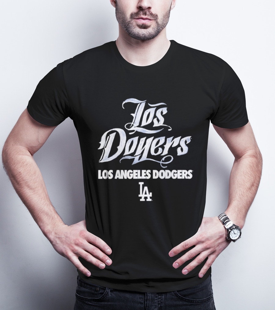 Los Angeles Dodgers Los Doyers LA Handwriting T-Shirt