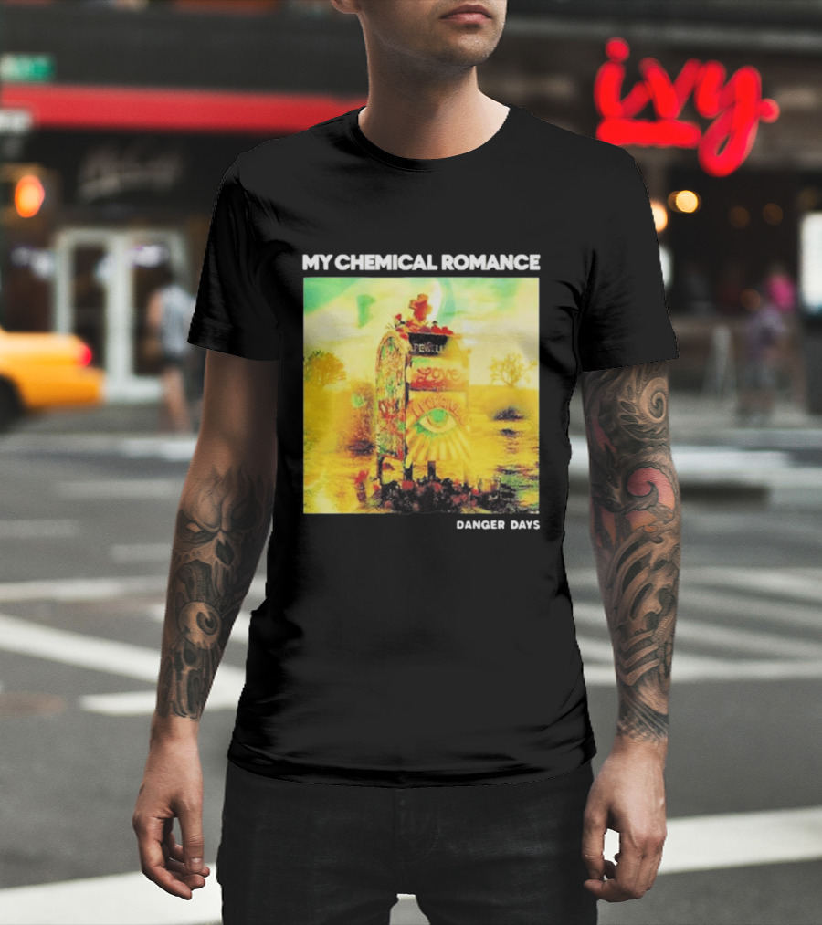 My Chemical Romance Danger Days Album Art Neon Desert Mailbox T-Shirt