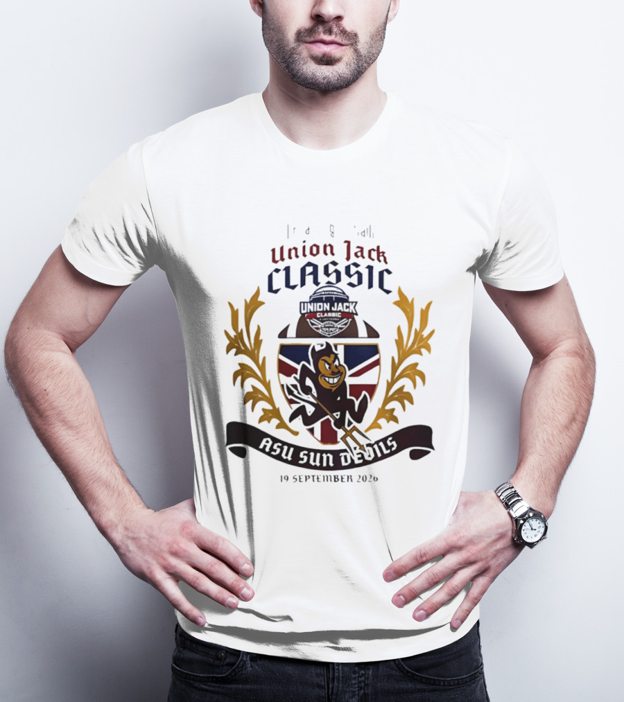 Arizona State Sun Devils Union Jack Classic London 19 September 2026 Football T-Shirt