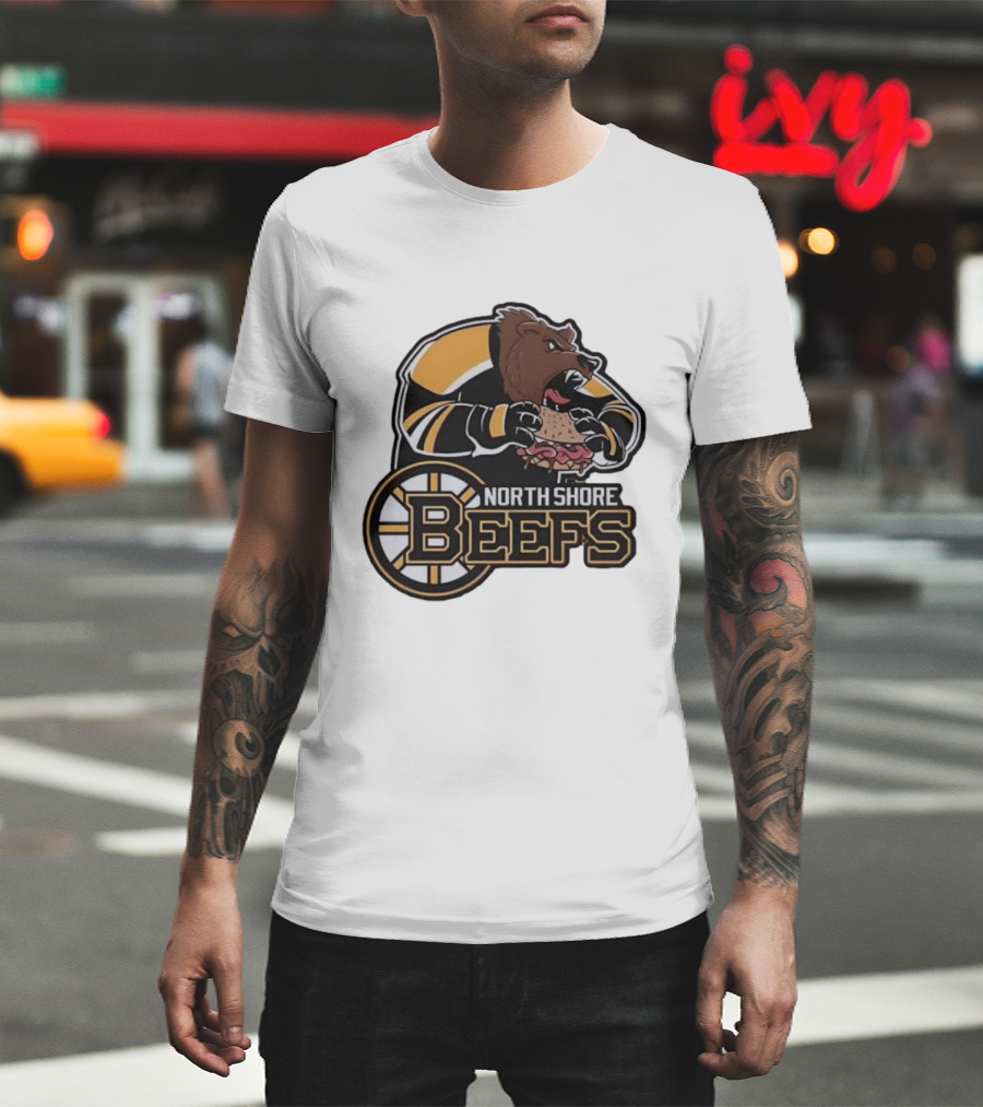 Boston Bruins North Shore Beefs Bear Sandwich T-Shirt