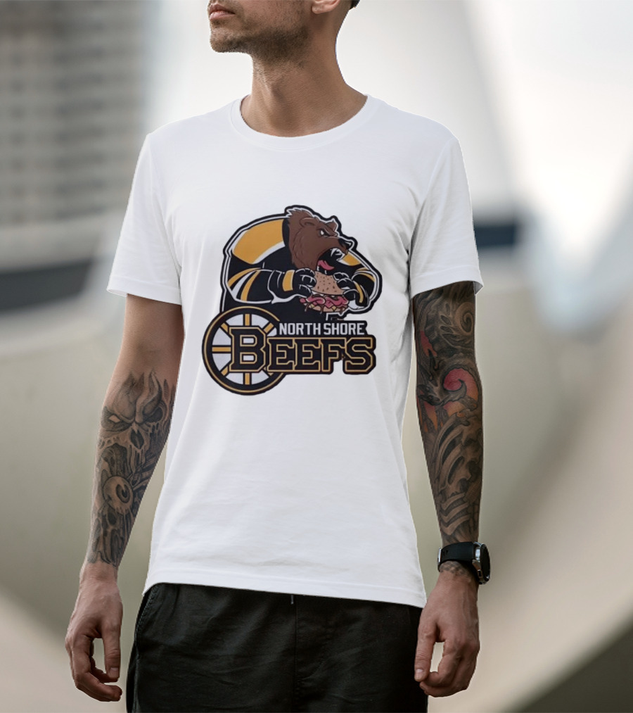 Boston Bruins North Shore Beefs Bear Sandwich T-Shirt