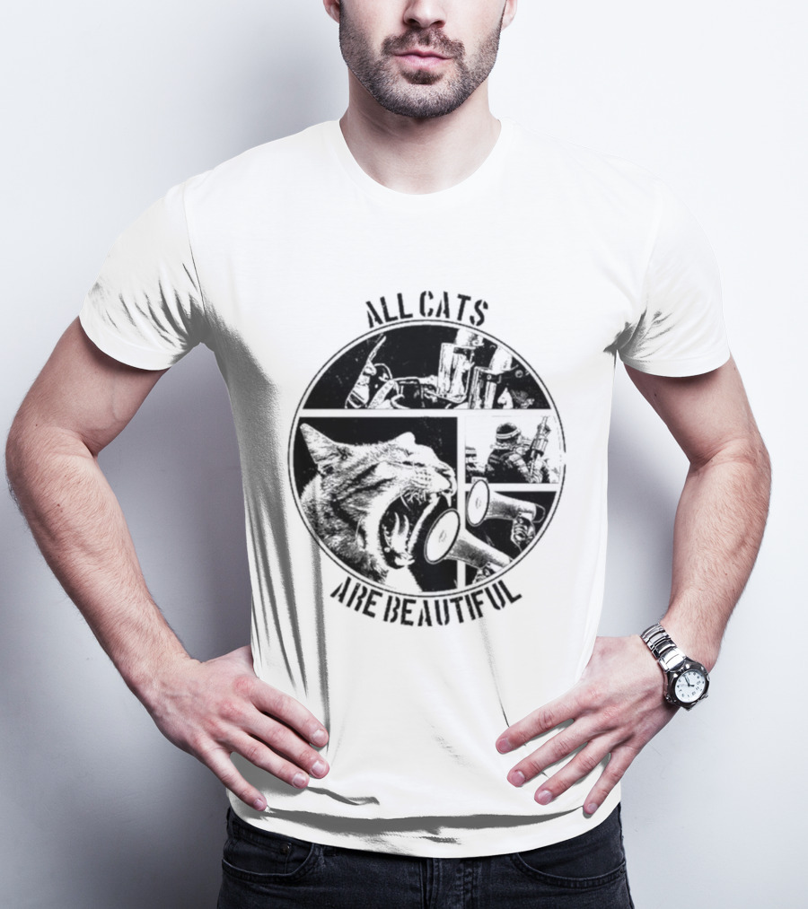 All Cats Are Beautiful Cat And Soldier T-Shirt