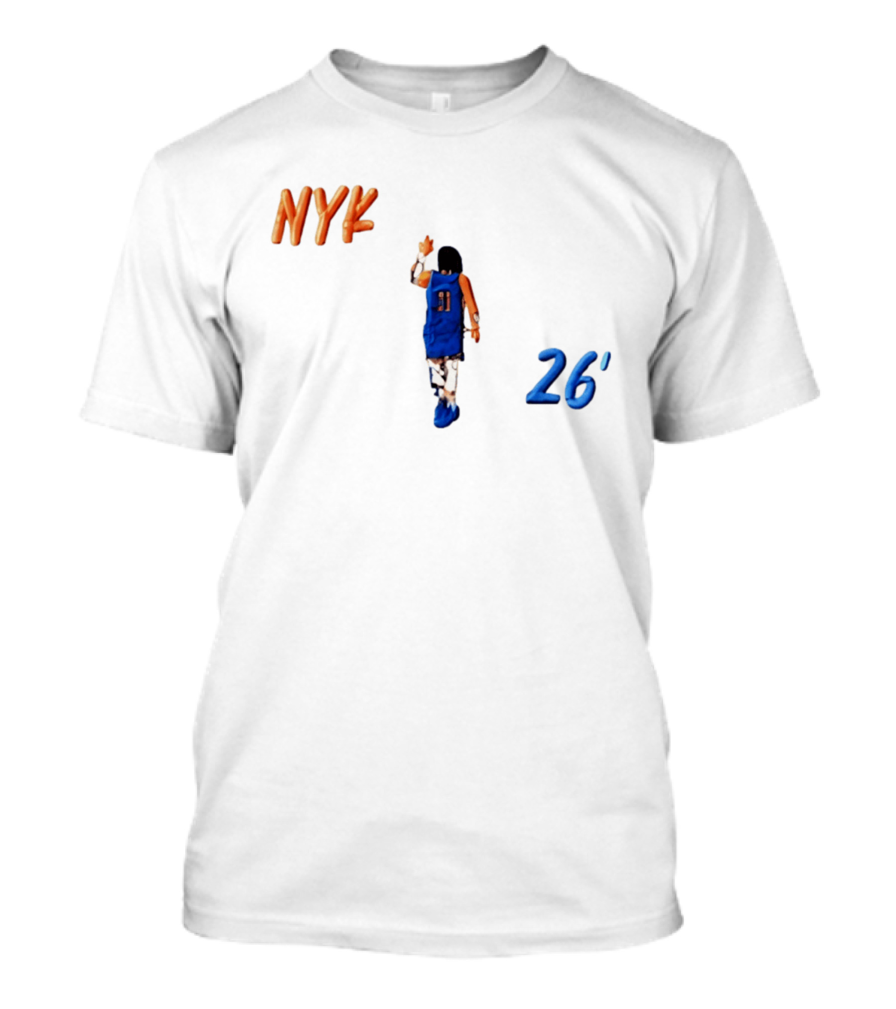 NYK Jalen Brunson Caricature 26' Basketball NBA New York Knicks T-Shirt