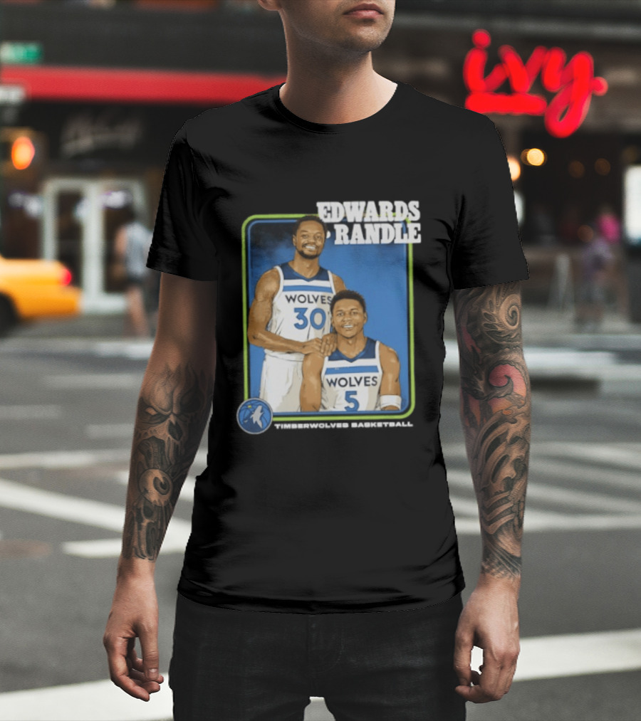 Edwards Randle Wolves 30 5 Basketball Duo T-Shirt