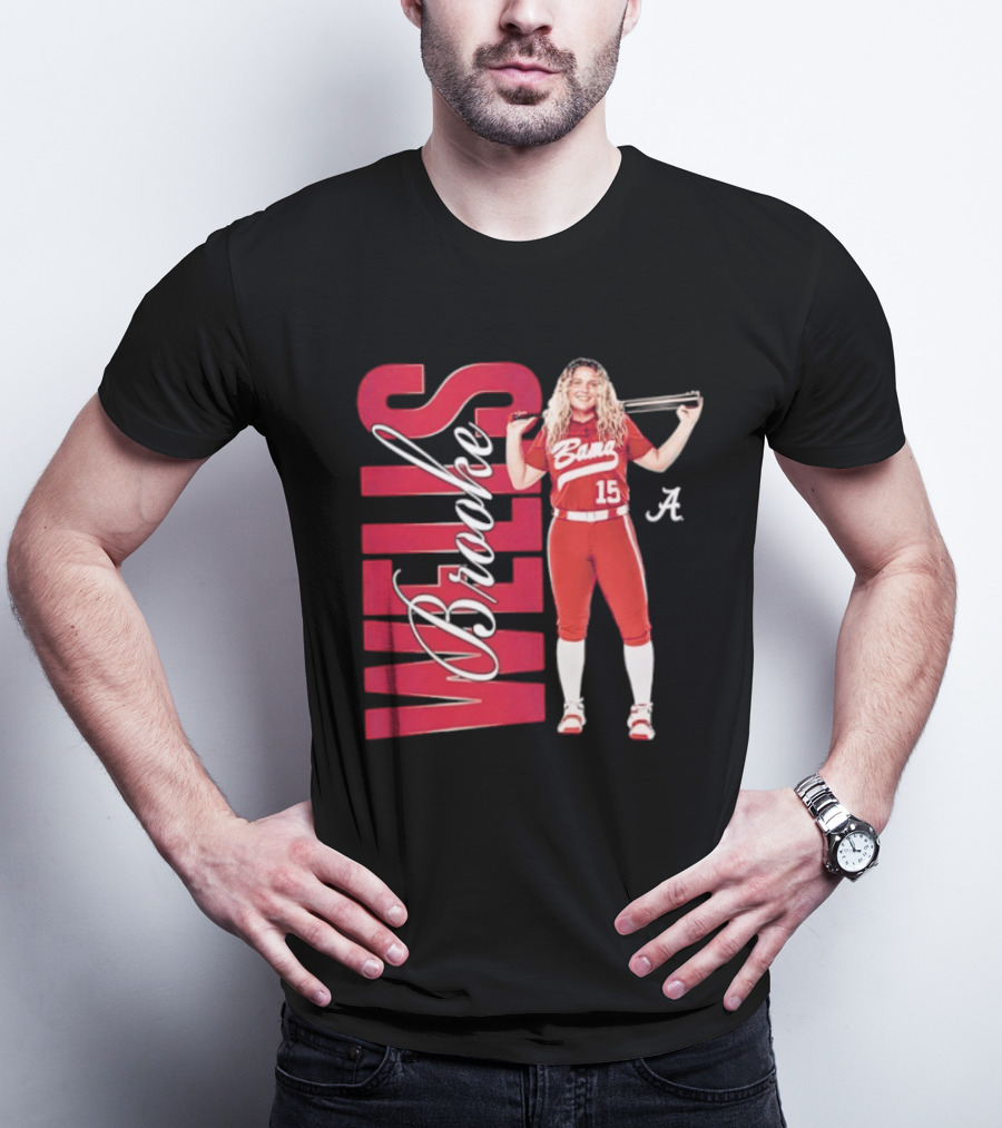 Brooke Wells Bama Crimson Tide Softball Player 15 Alabama T-Shirt